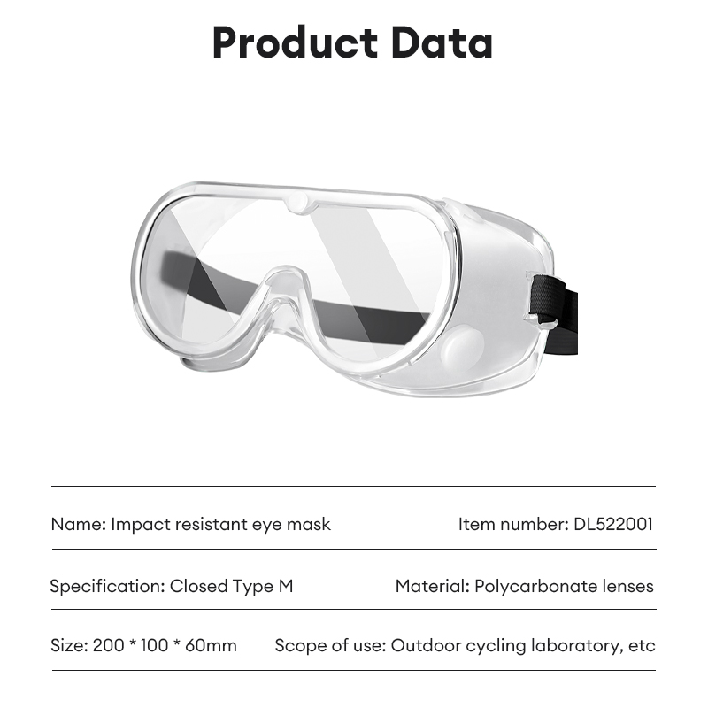 Deli Anti-impact Eye Mask Motorcycle Goggles Anti-Fog Eye Protect ...