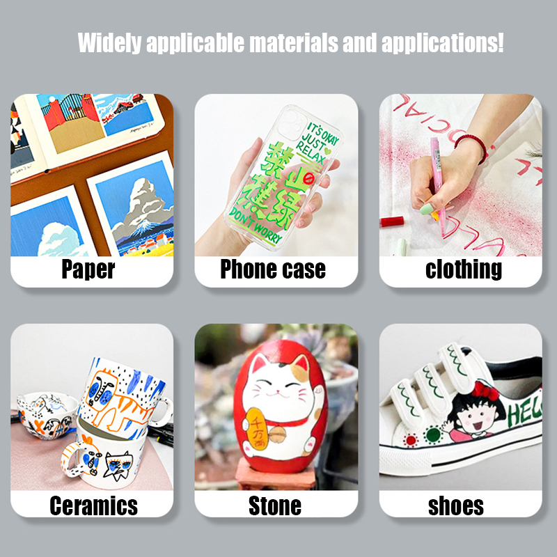 Acrylic Paint Markers 60 Colors Tip Acrylic Paint Pens for Ceramic Card ...