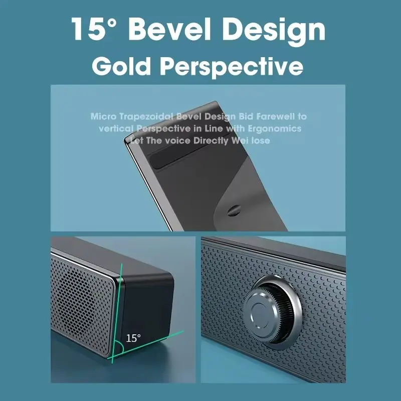 ALLAN Desktop Dual Speakers Wired 3511 WirelesAs Bluetooth LED Lights ...