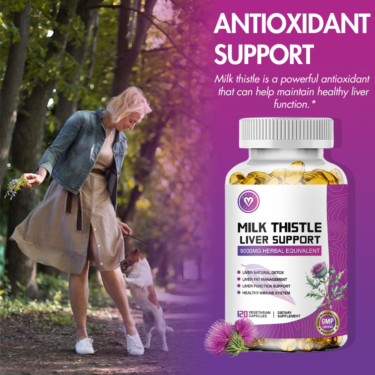 Omilay Milk Thistle Liver Supplement Antioxidant Milk Thistle Capsules ...