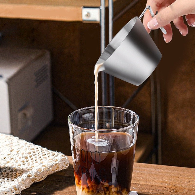 100ML Barista Latte Cups Stainless Steel Measuring Cup Coffee Measure ...