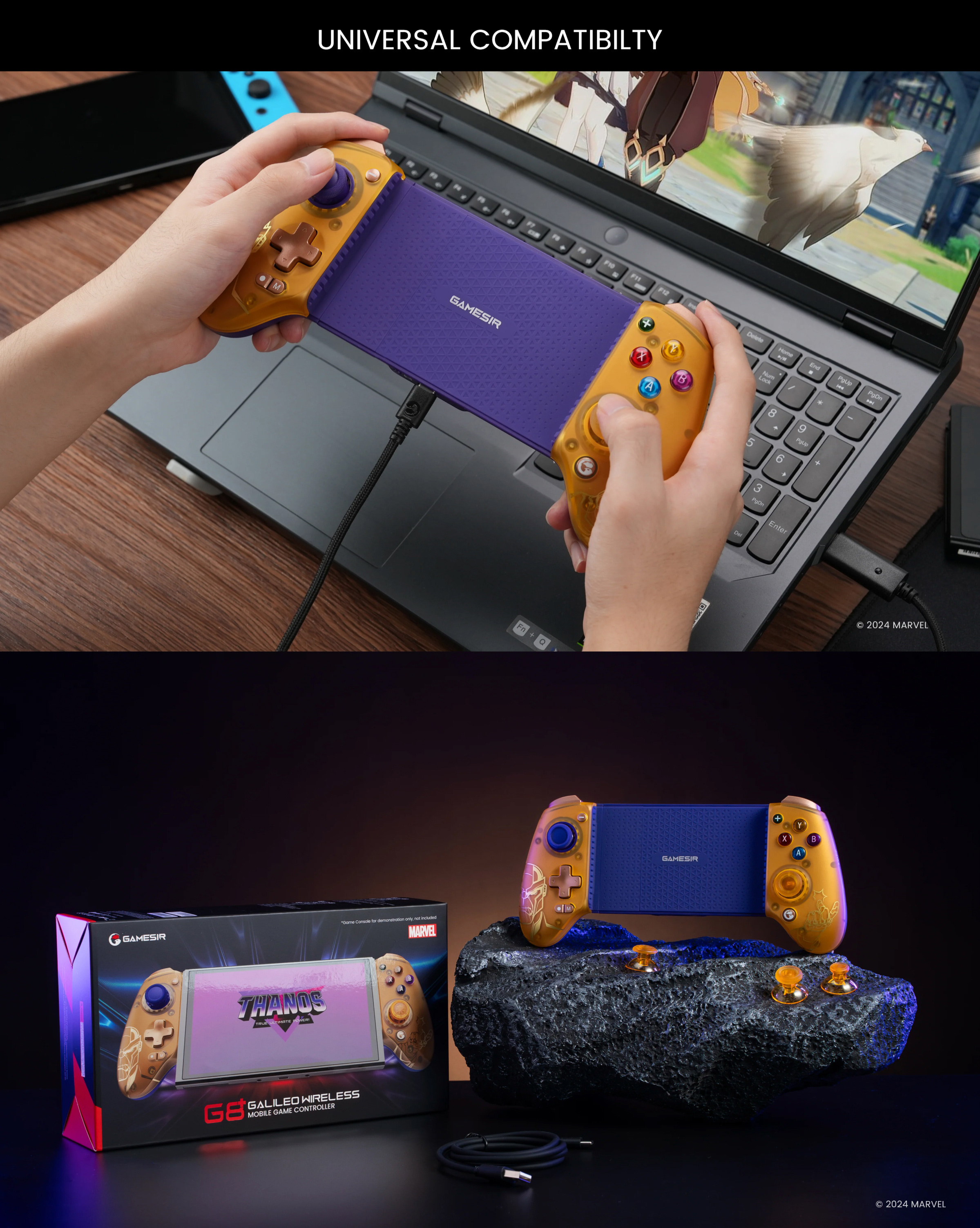 GameSir G8+ Galileo Wireless Mobile Gaming Controller (Thanos Edition ...