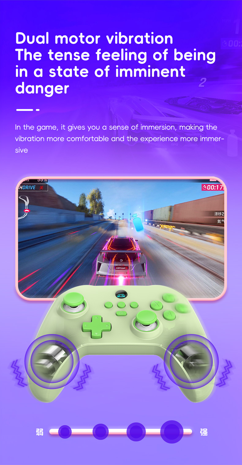 Z03DP Wireless Gaming Controller Hall Joystick Dual Trigger Motor ...