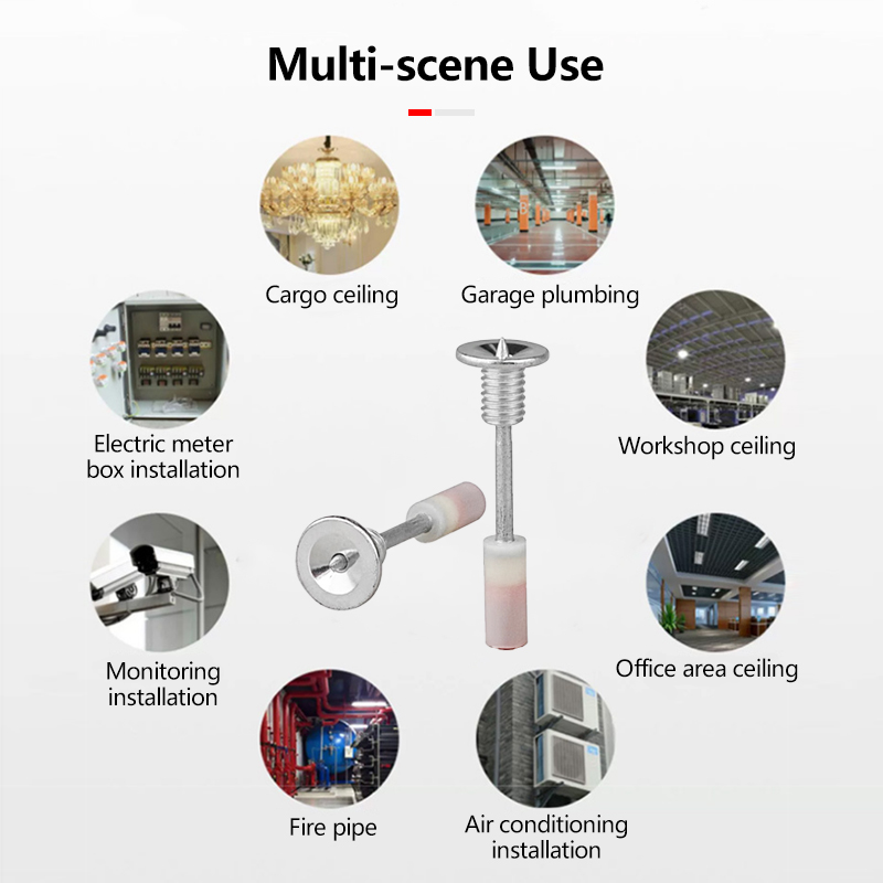 50/100PCS Threaded Nails Threaded Integrated M8 Can Tighten Nuts Gun ...