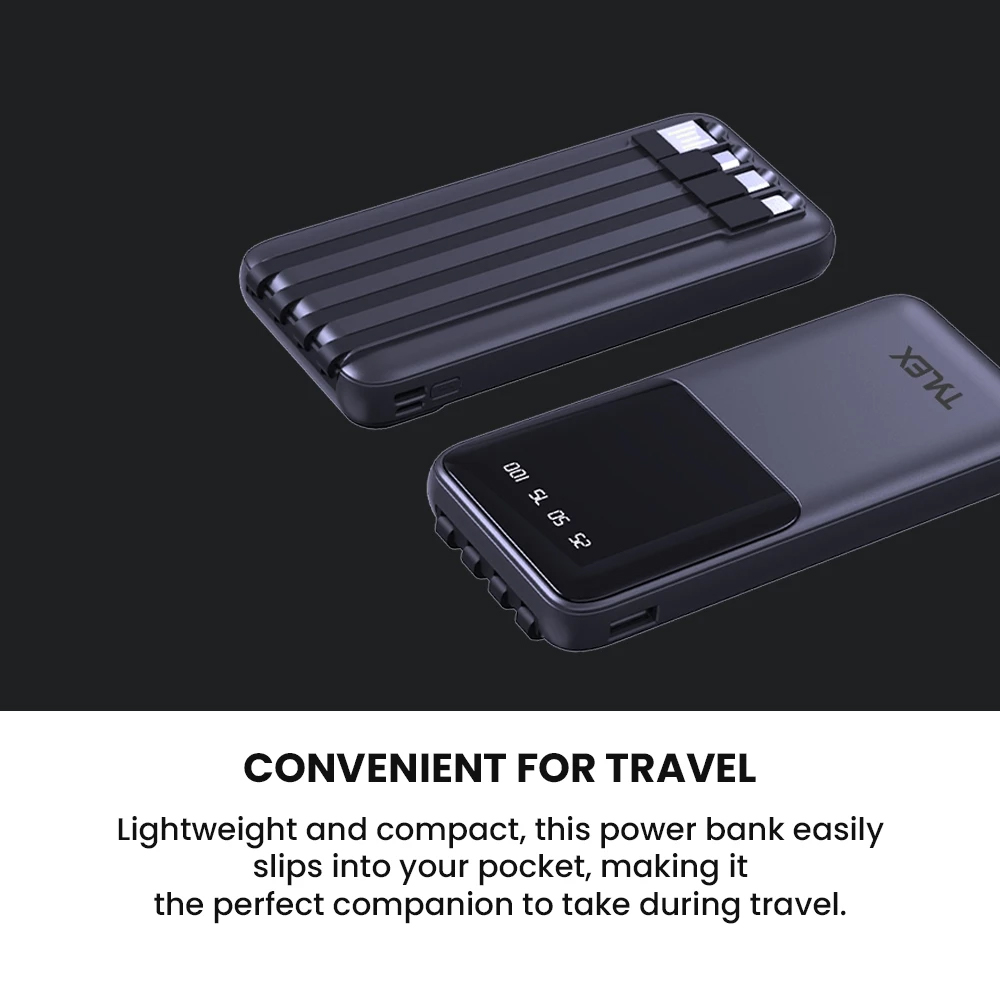 TYLEX XP102 10000mAh Powerbank | Built-in Cable | LED Display | Air ...