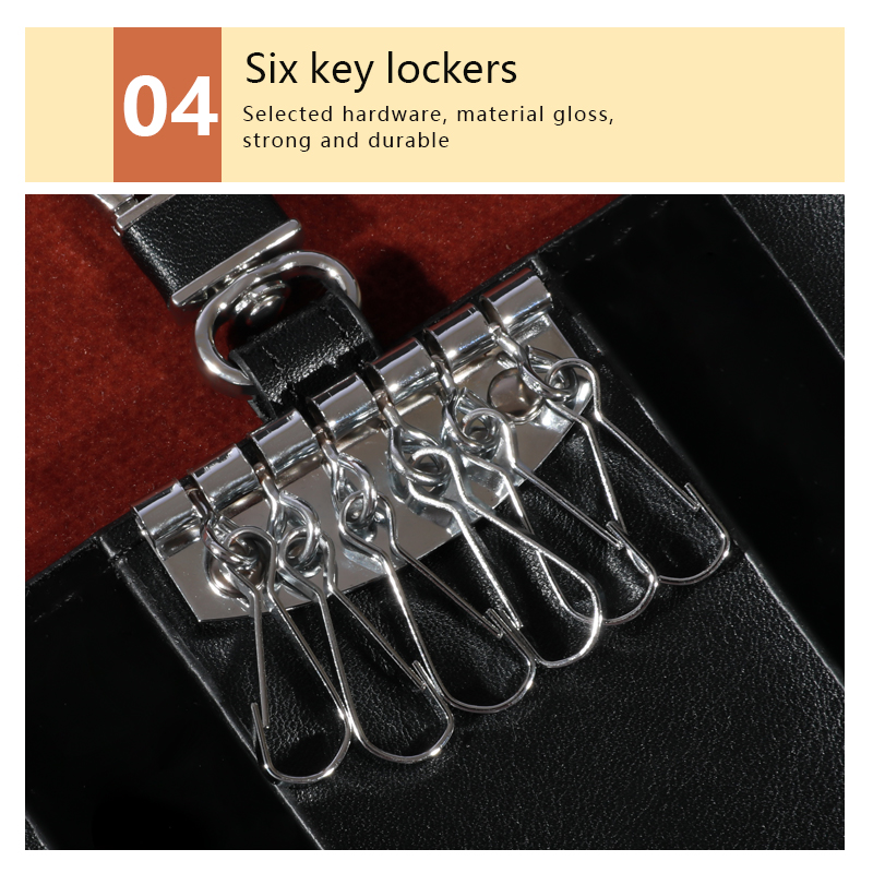 【High End】PU Leather Minimalist Key Wallets Multifunctional Folding ...