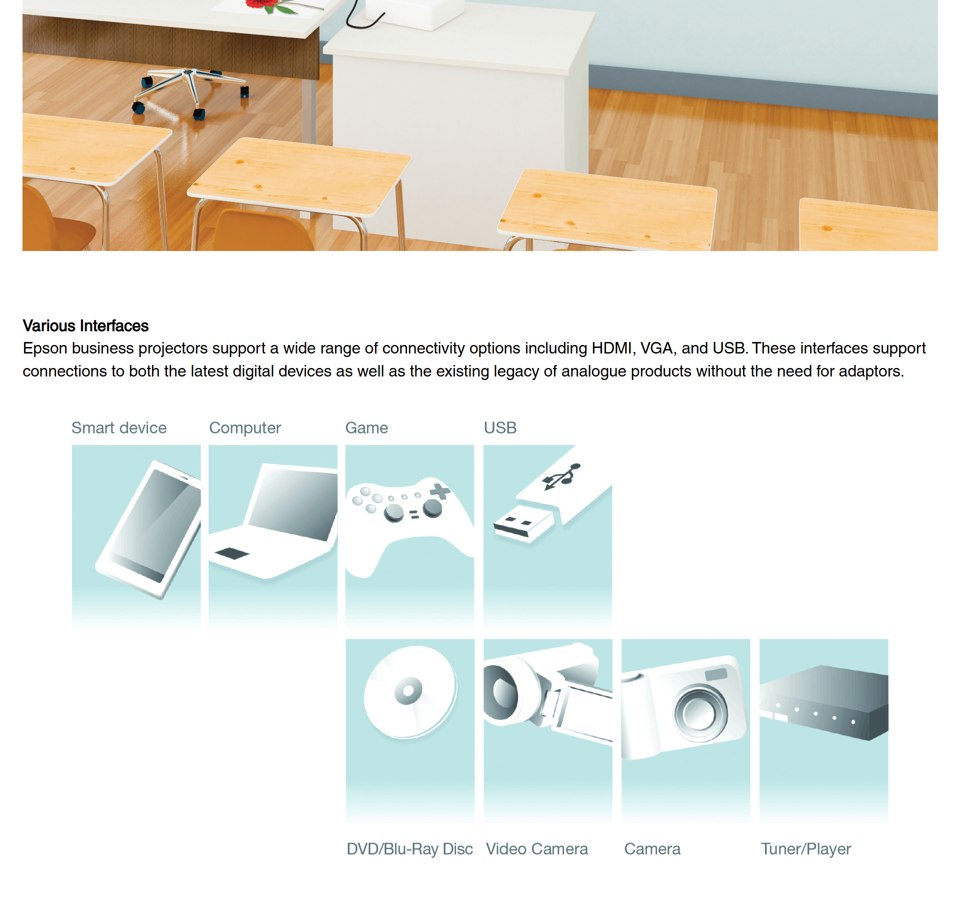 Epson EB-W51 WXGA 1280x800 4000 Lumens 3LCD 3-chip Technology Projector ...