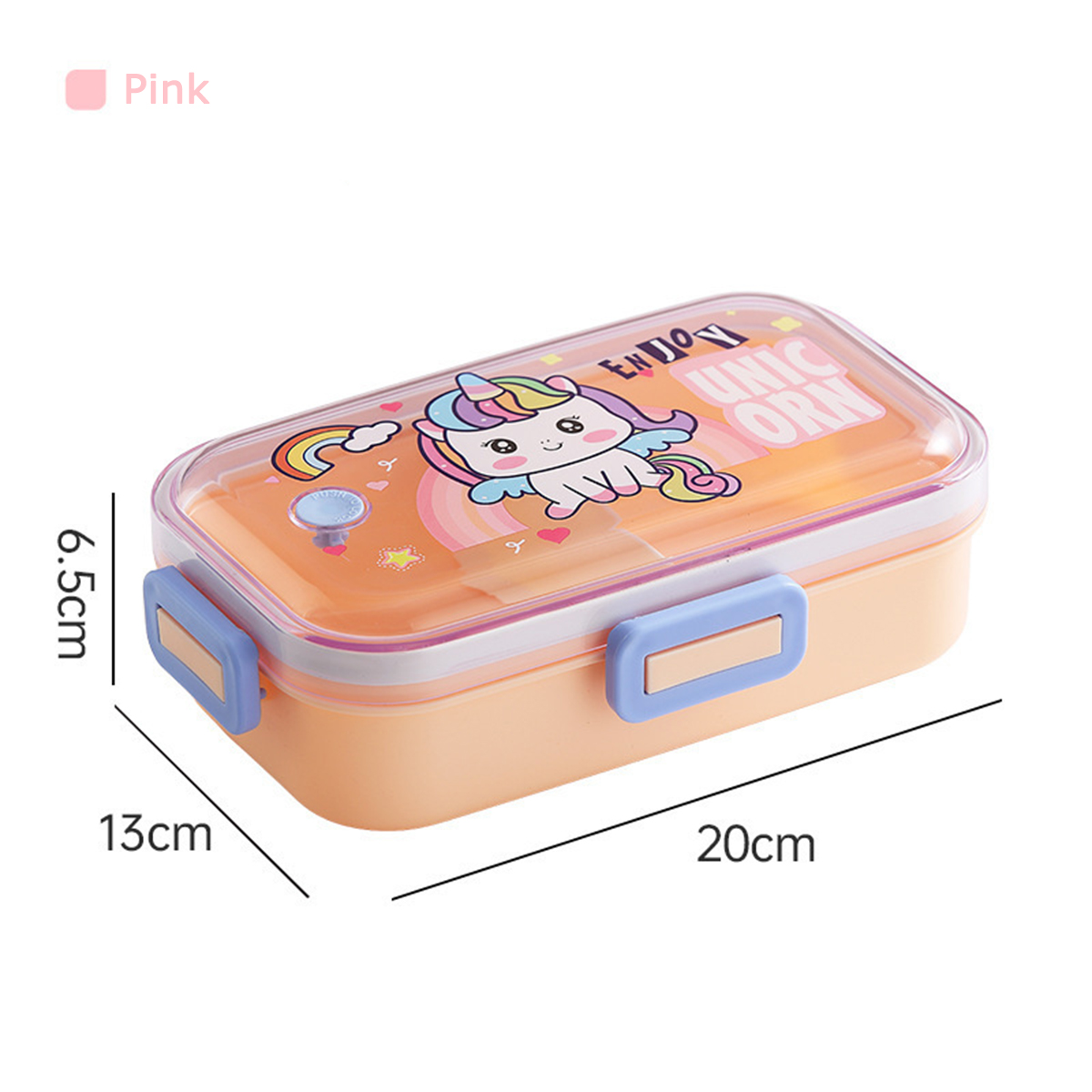 Kids Cartoon character lunch box With Spoon 530ml Food Organizer High ...