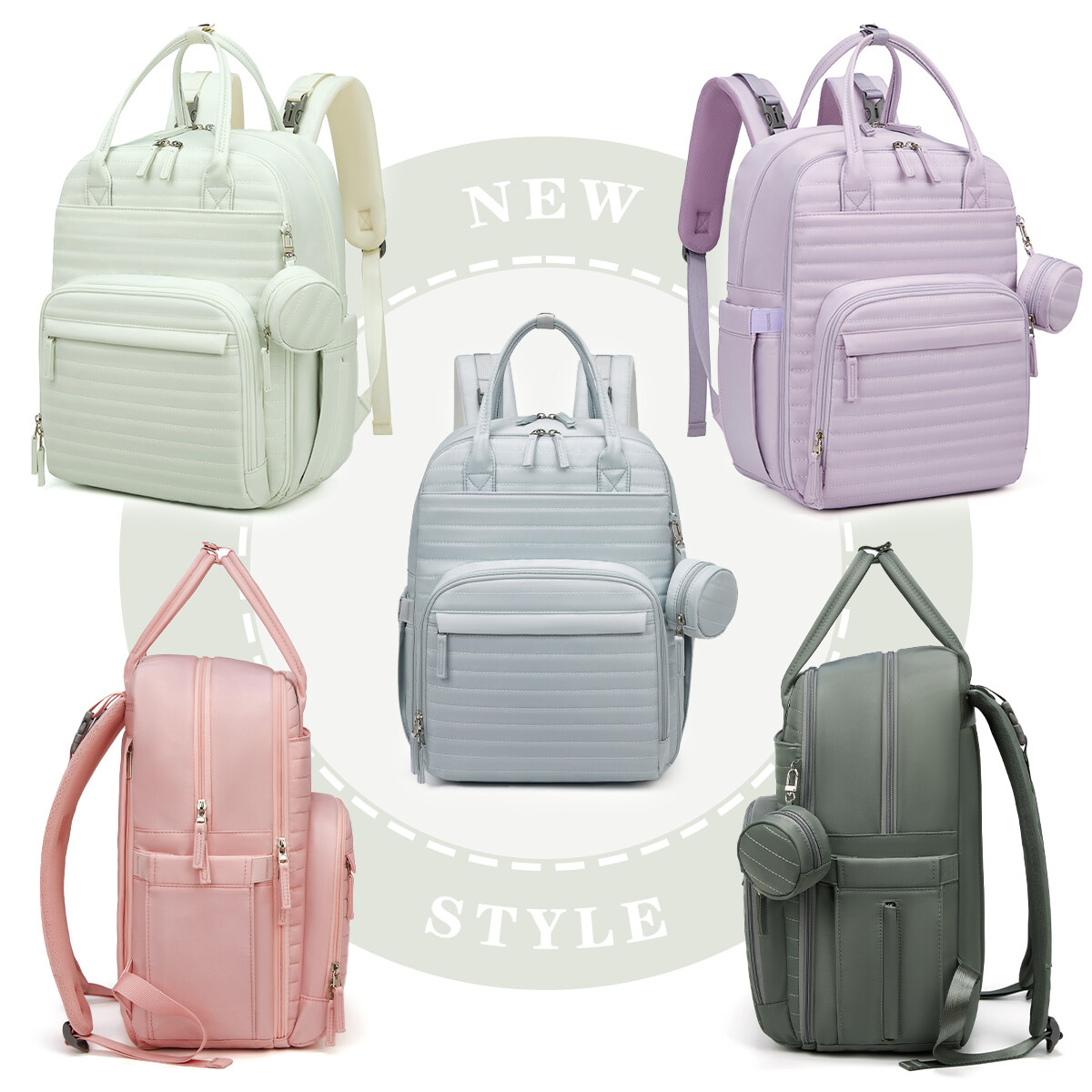SeaChoice Changing Bag, Mom Baby Nappy Diaper Backpack Bag with ...