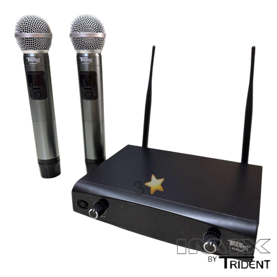 TRIDENT X2 BLACK Dual Wireless Microphone System | Shopee Philippines