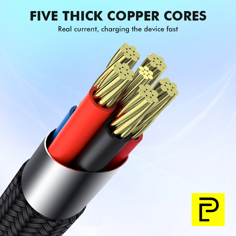 Popcorn X2 ATOC USB to Type C Cable 6A Super Fast Charging Mobile Phone ...