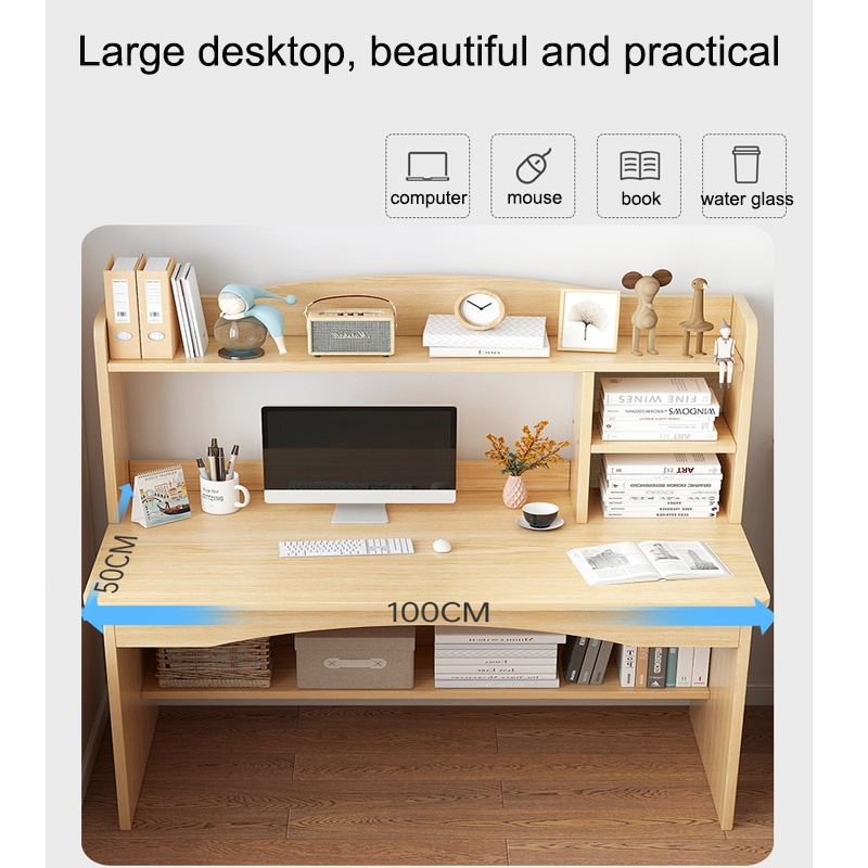 Study Table With Drawer Computer desk desktop home desk bookcase ...