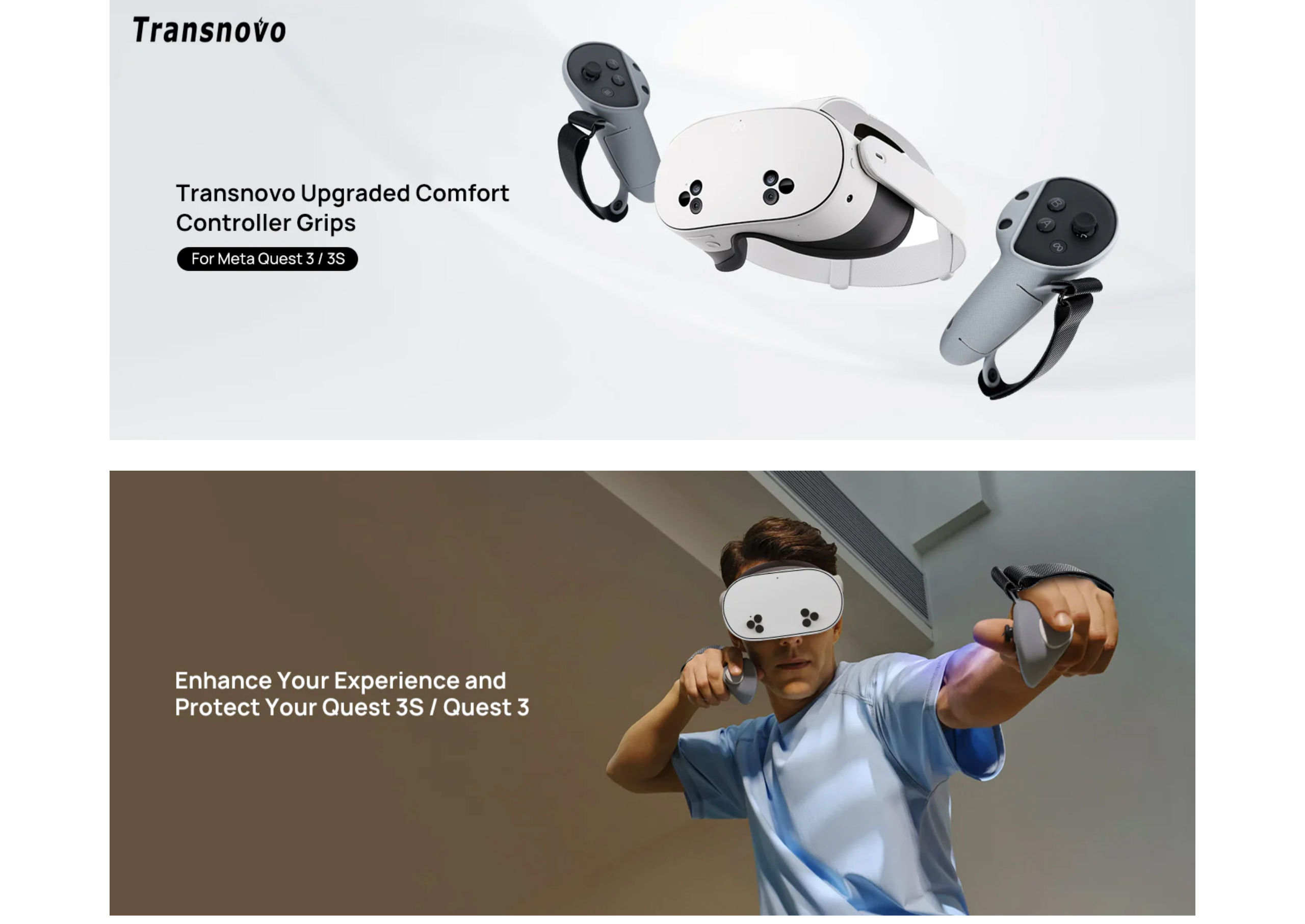 Transnovo RP3 VR Controller Grips fo Meta Quest 3/3S (Black) | Shopee ...