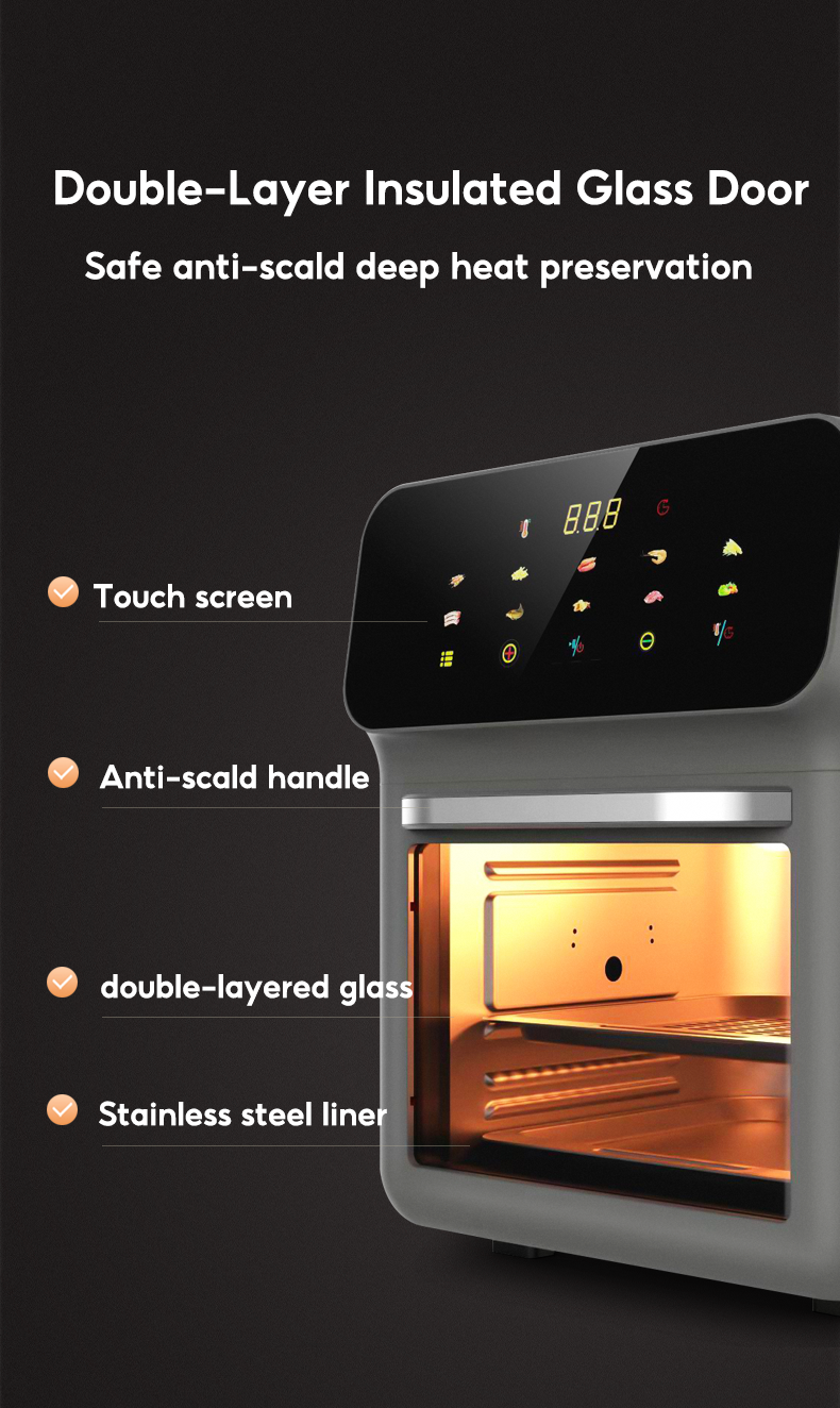 Tixx Air Fryer Oven Touch Screen Non Stick Smart Timer Multi Function ...