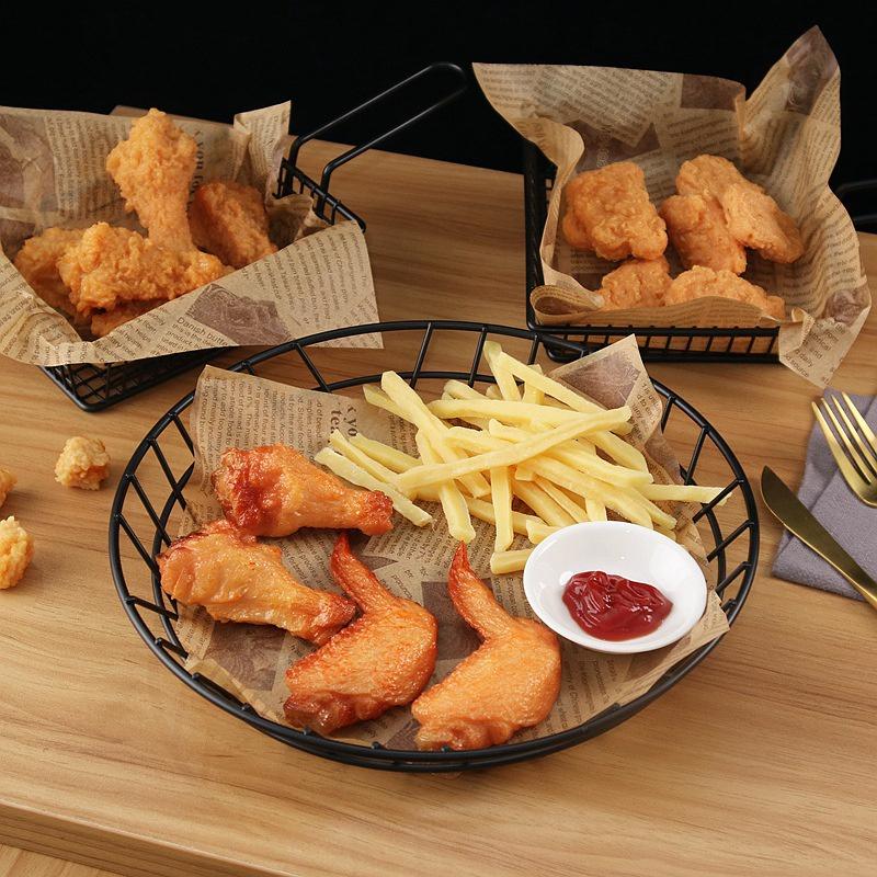 French Fries Stand Stainless Fast Food Basket Wire French Fry Tray ...