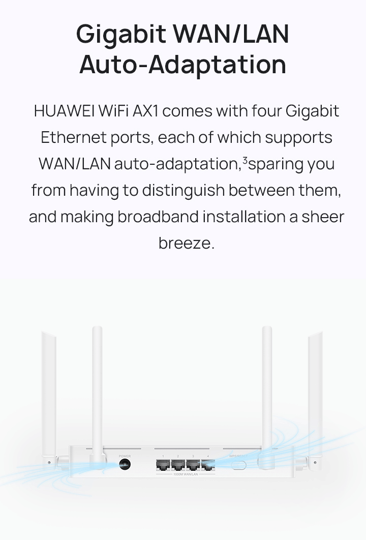 HUAWEI WIFI AX1 Router | Dual-band 1200 Mbps | Broad Coverage | 3 Steps ...