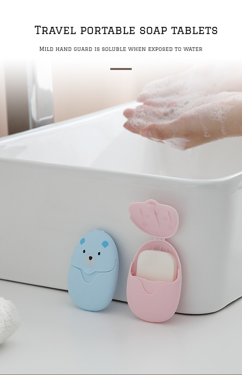 50 Pcs Disposable Boxed Paper Soap Portable Hand Washing Box Travel ...