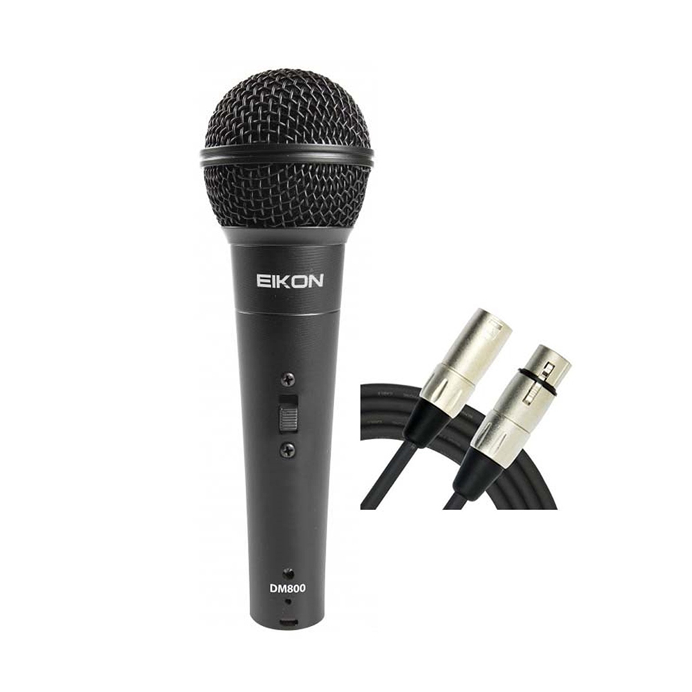 Eikon DM800 3pcs Dynamic Mics w/ XLR Connection, Included Mic Holders ...