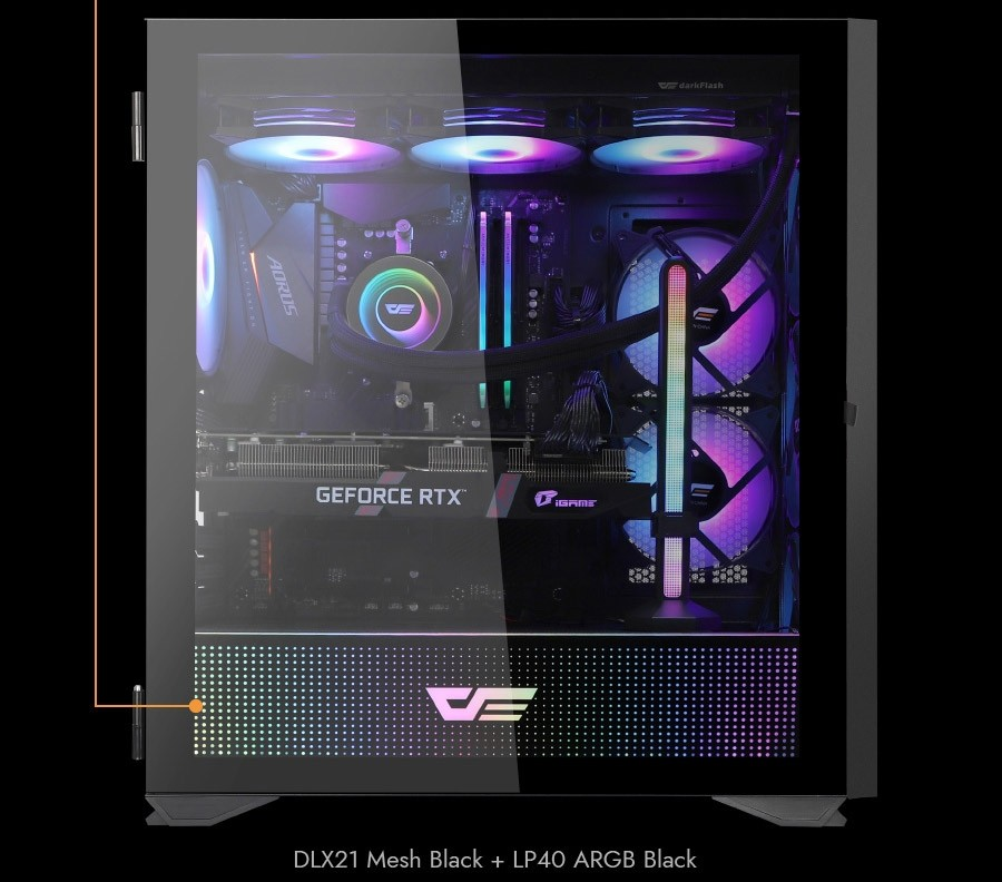 Itw | Darkflash PSU Cover LED Panel LP40 ARGB LED Panel (Black | White ...