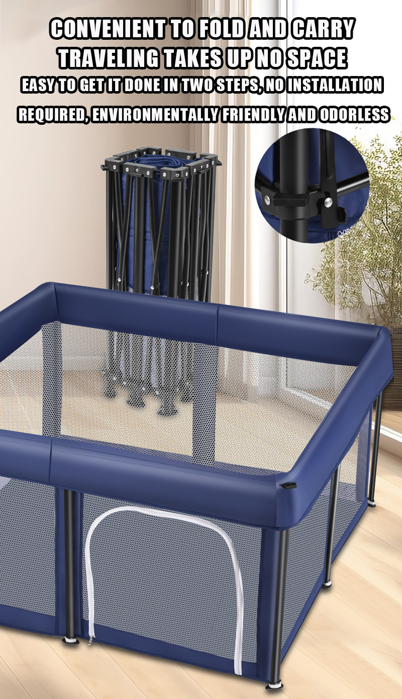Panpess Playpen For Baby Free Installation Foldable With Foam Play Pen ...