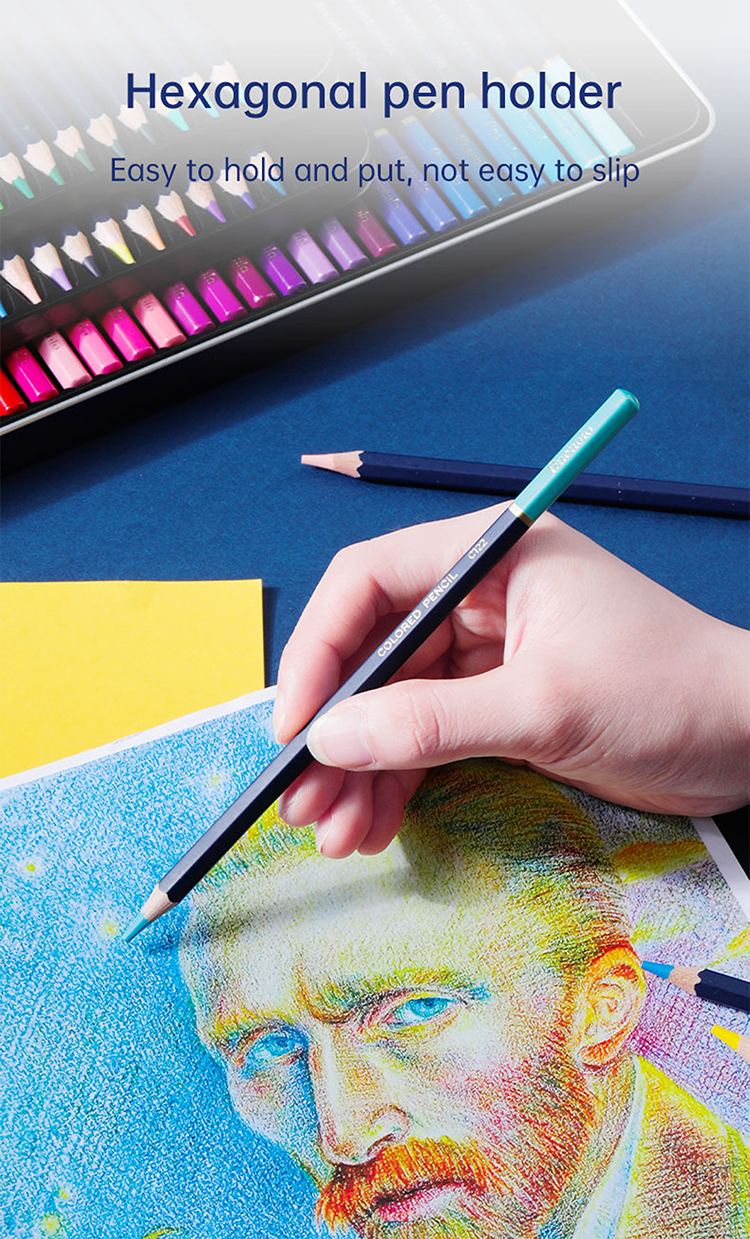 Deli C122 Finenolo Colored Pencil 24/36/48/72 colors/tube Hexagonal ...