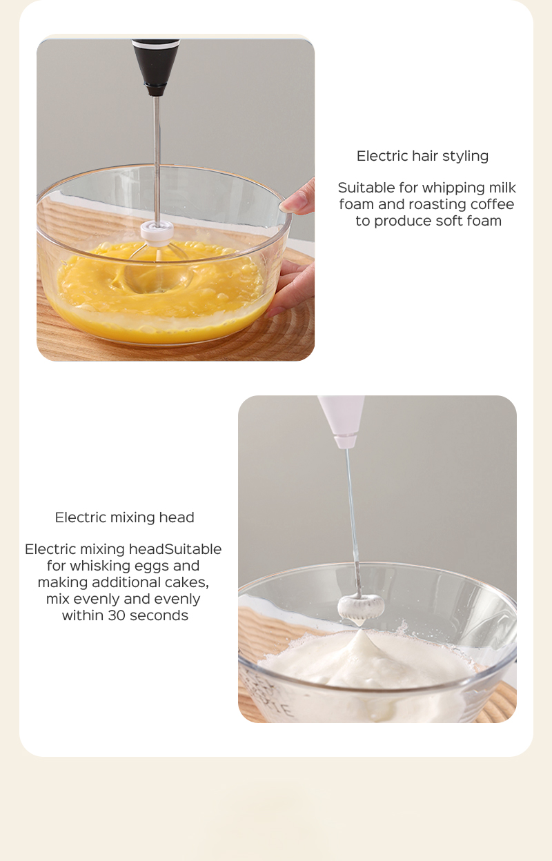 HAN RIVER Hand Mixer HRDDQ07 Mixer / Electric Mini Milk Frother ...
