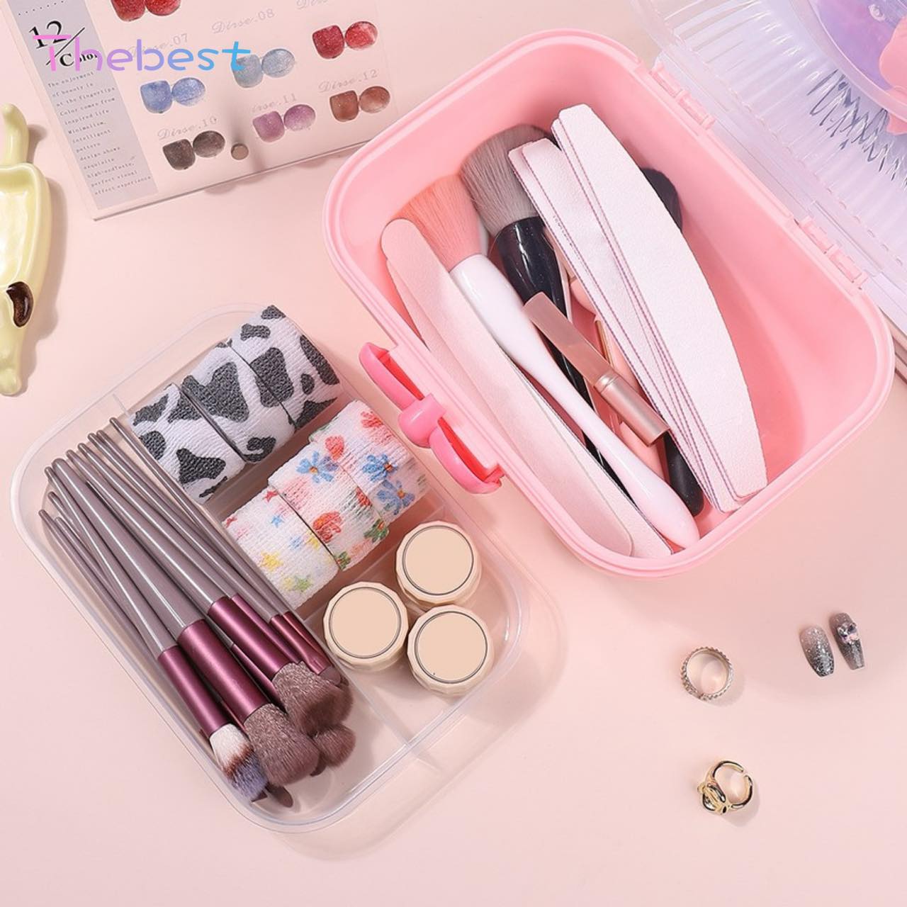 Original Korean Style Practical Hair Jewelry Organizer 2 Layers Storage ...