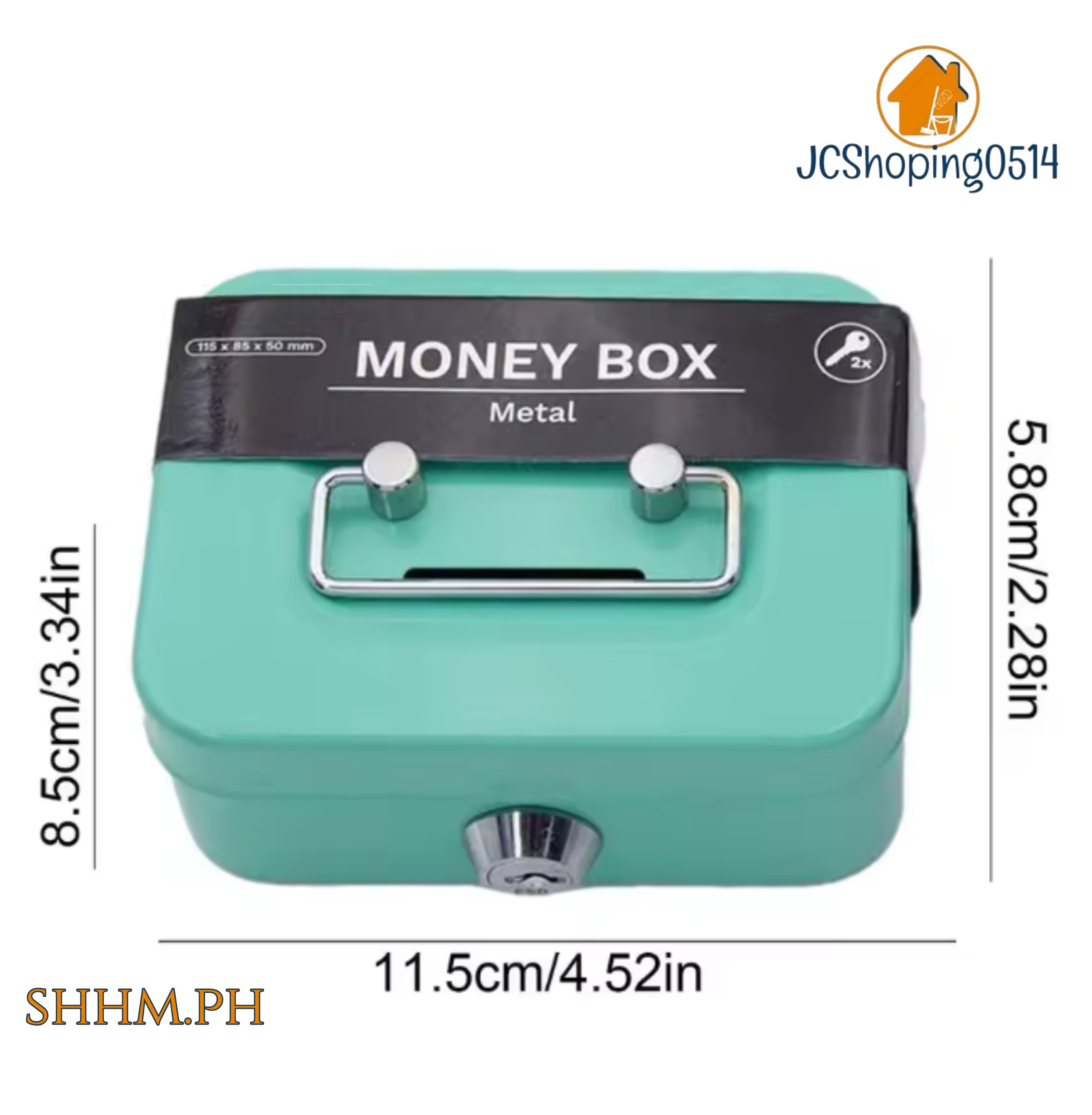 SHHM.PH 1pcs Small Money Lock Box Security Box Safe Lock Box Mini Metal ...