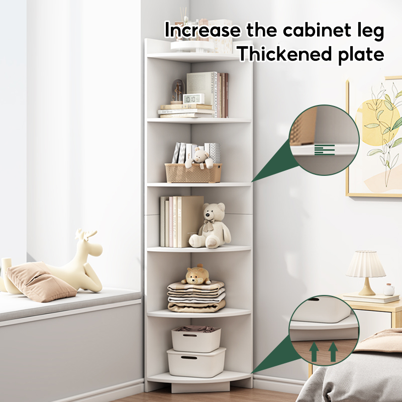 6 Layers Wall Corner Shelf Simple Triangular Corner Cabinet Living room ...