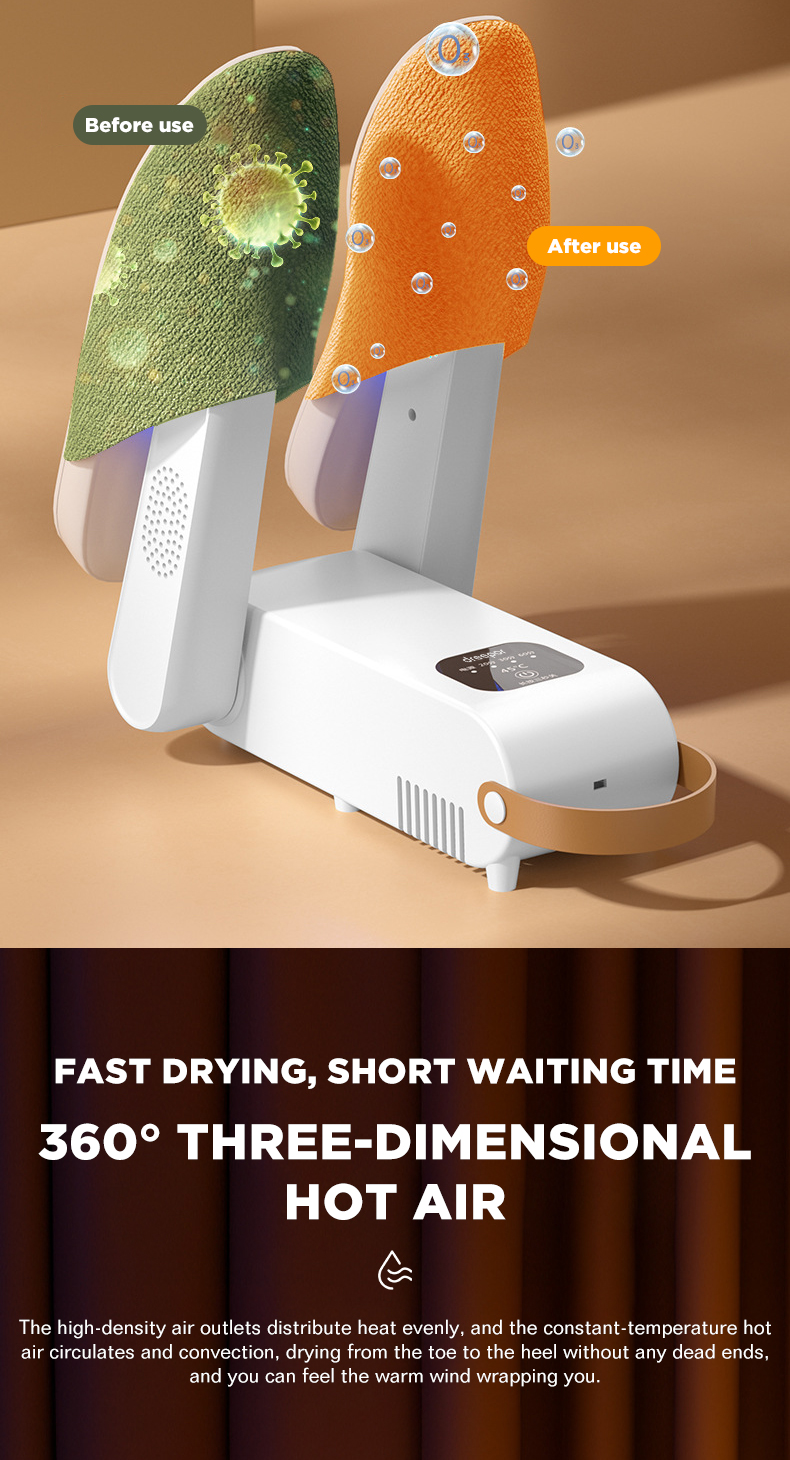 Dreepor Household Folding Shoe Dryer 360° Drying Shoe Machine ...