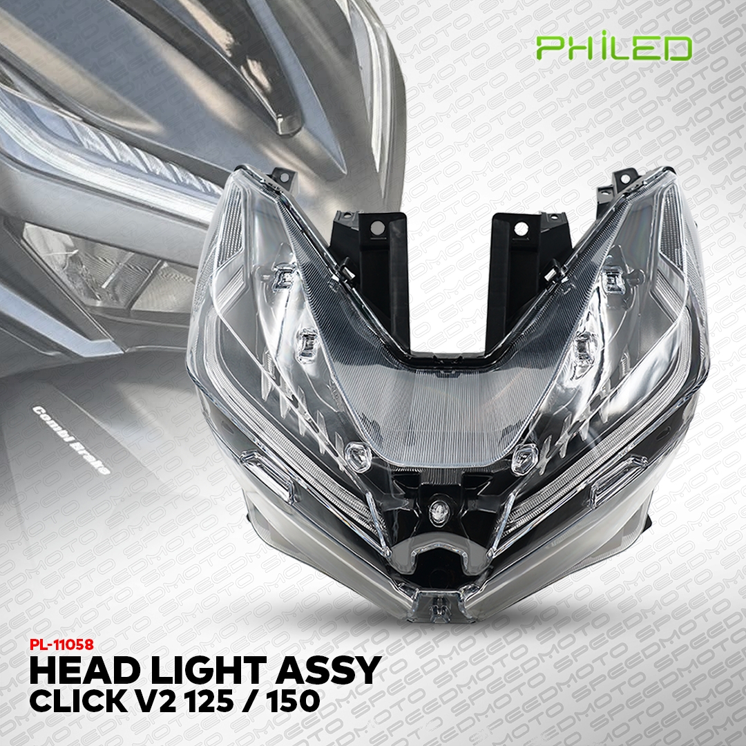 PHILED CLICK V2 HEADLIGHT ASSY CLEAR LENS HEAD LIGHT ASSEMBLY FOR HONDA ...