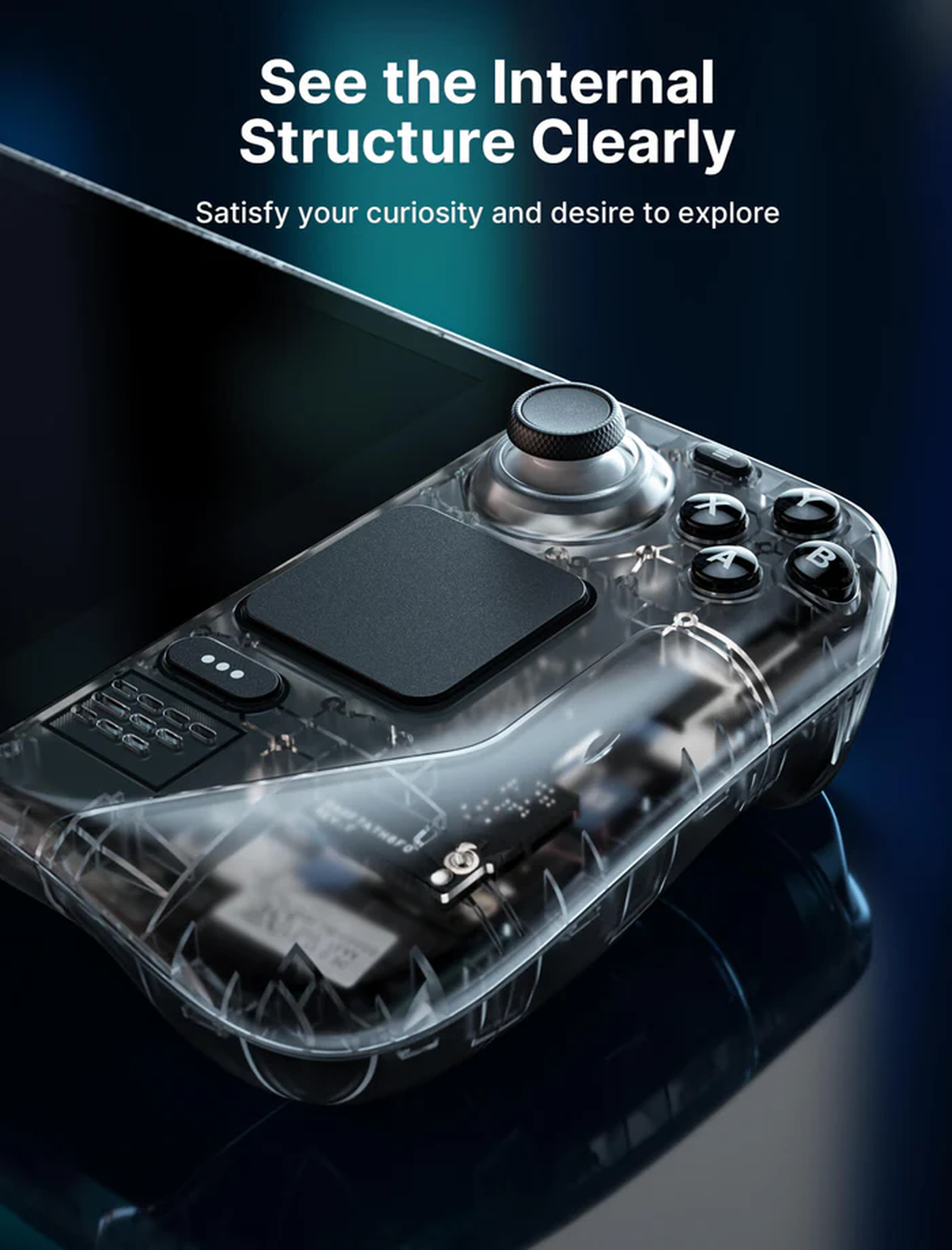 JSAUX Transparent Shell Series Front Cover for Steam Deck - PC0108 ...