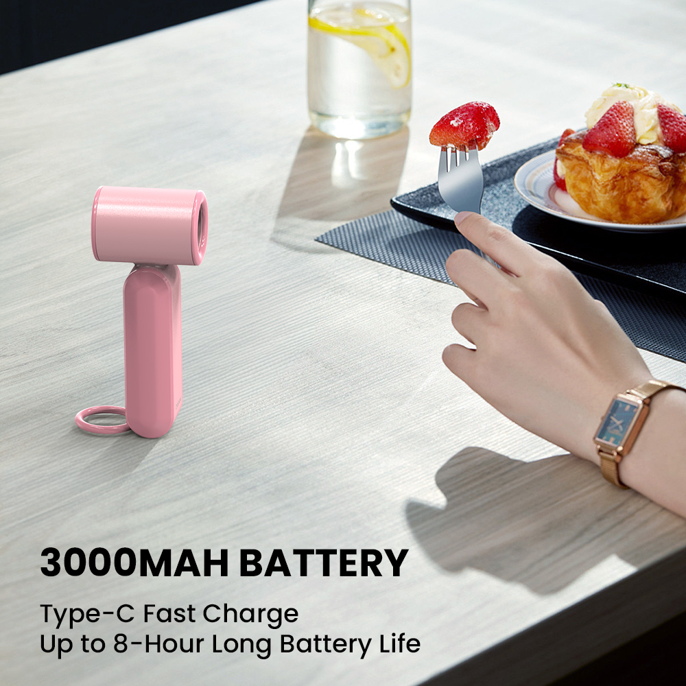 Orashare HF11H Mini Fan Portable Handheld 3000mAh Rechargeable 5 Gears ...