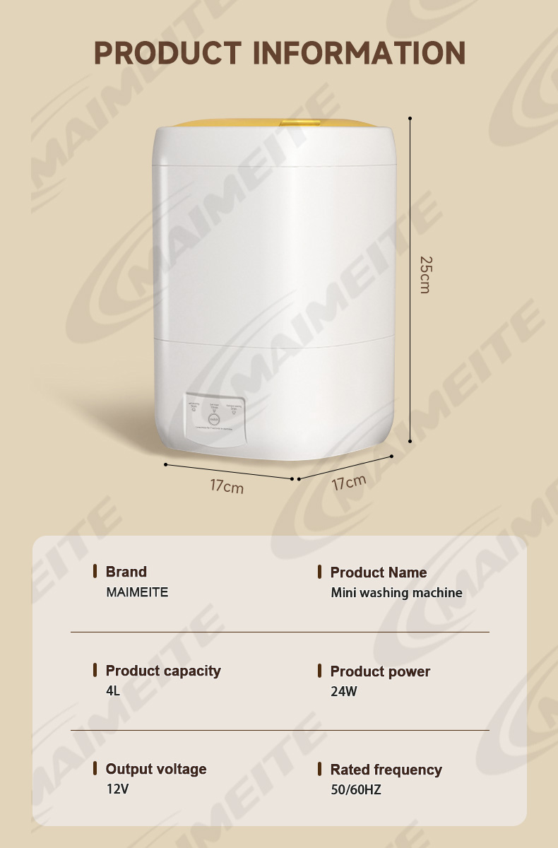 maimeite Mini washing machine 4L portable underwear washing machine ...