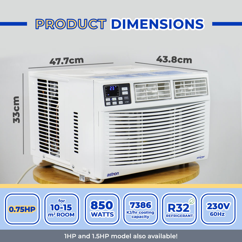 Astron 0.75 HP Fully Inverter Window Type Aircon - TCL075INV | Eco+ ...