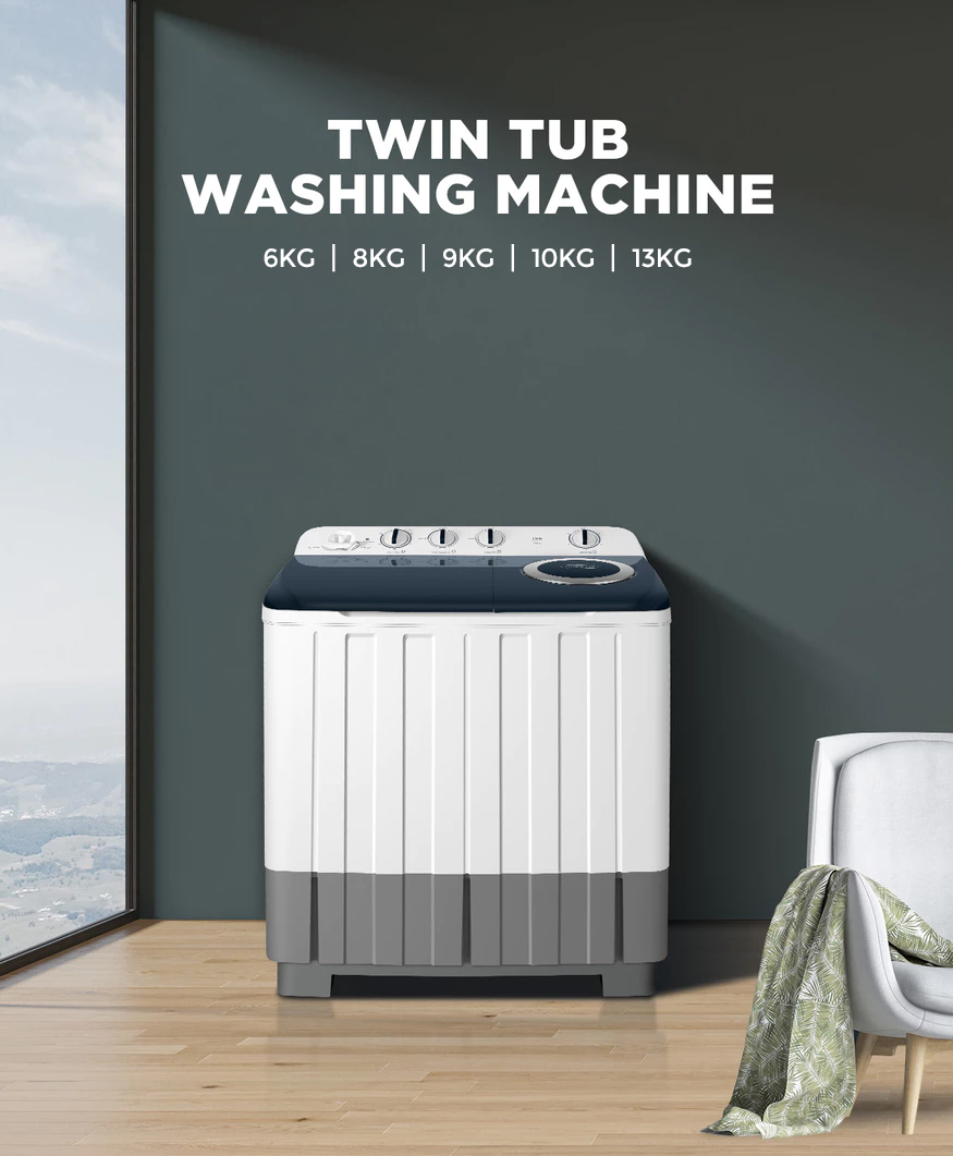 TCL 6.0 KG Twin Tub Washing Machine - TWT-60Z1, Powerful Washing ...