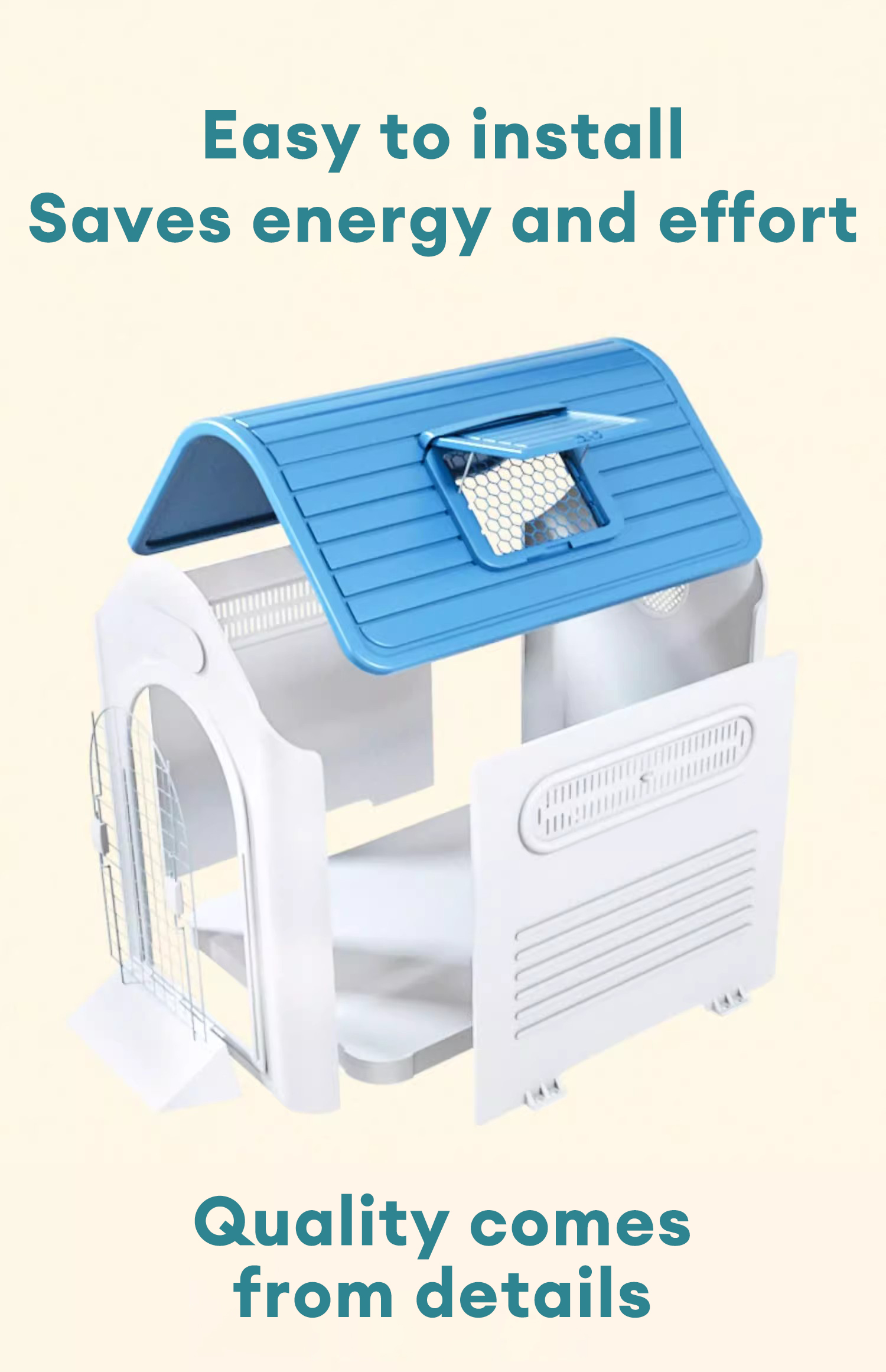 Dog House Outdoor Large Space Waterproofing Sun Protection Ventilation ...