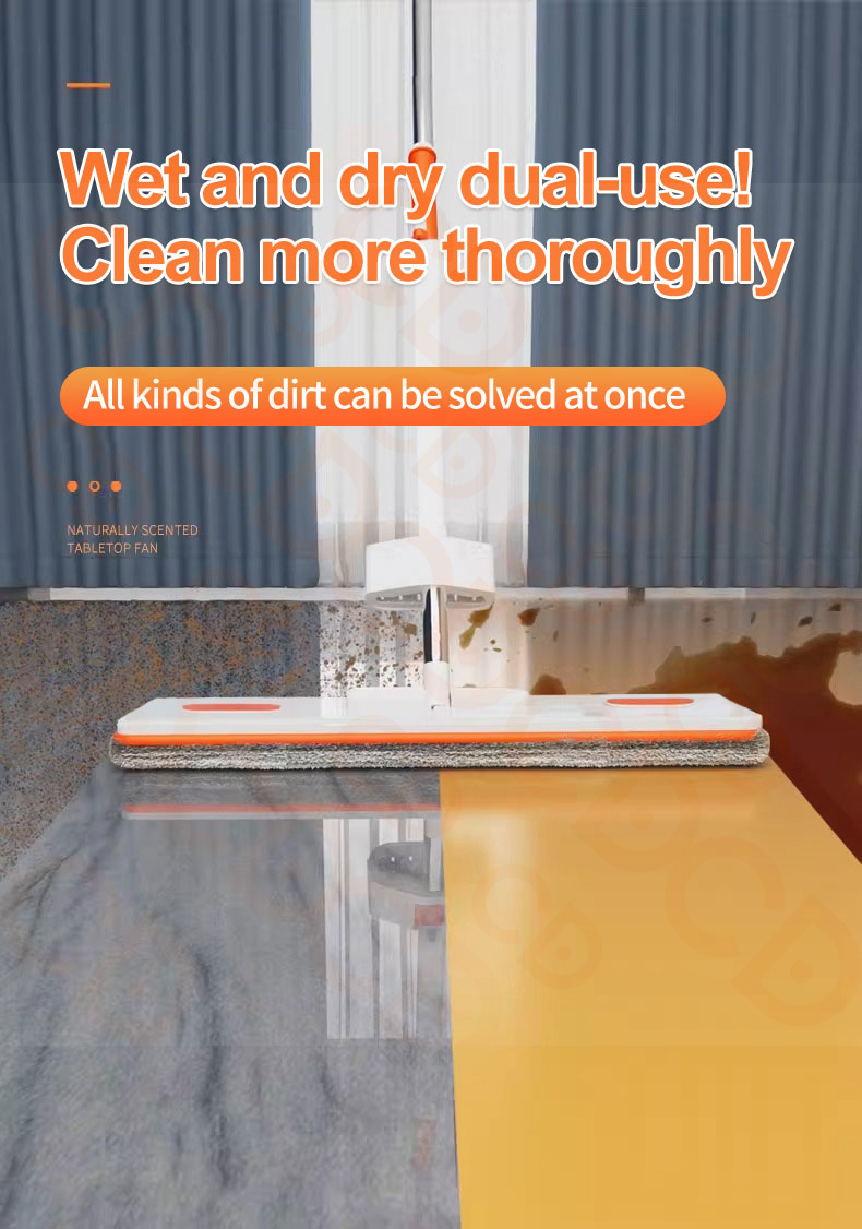 CD Mop with Squeezer and Cleaning Liquid Tank Map Floor Cleaning Wet ...