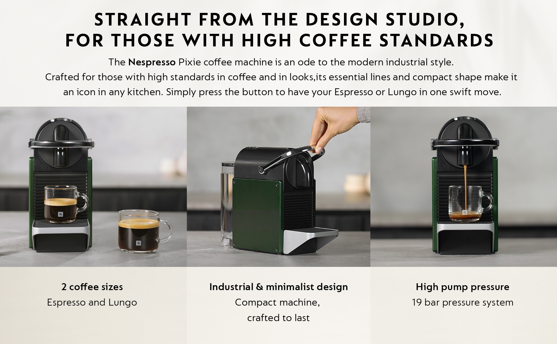 Nespresso Pixie C62 Automatic Coffee Machine Coffee Maker with Coffee ...