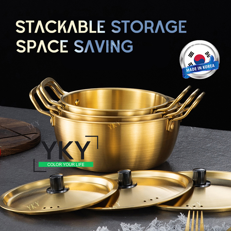 Korean Style Ramen Pot Cooking Pots Seafood Pot Stainless Steel Noodles ...