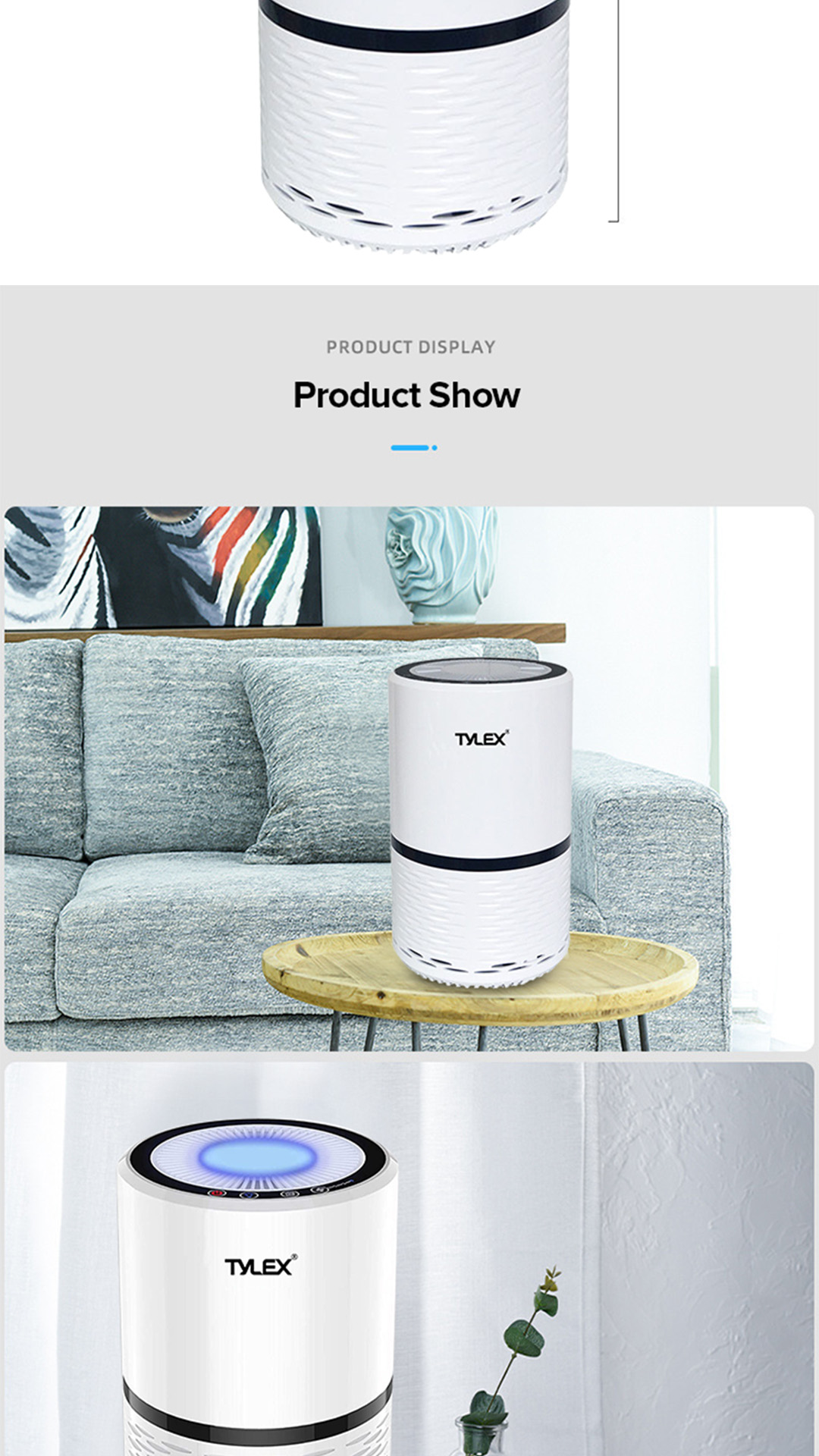TYLEX XF28 Air Purifier True HEPA Filter CADR With Night Light ...