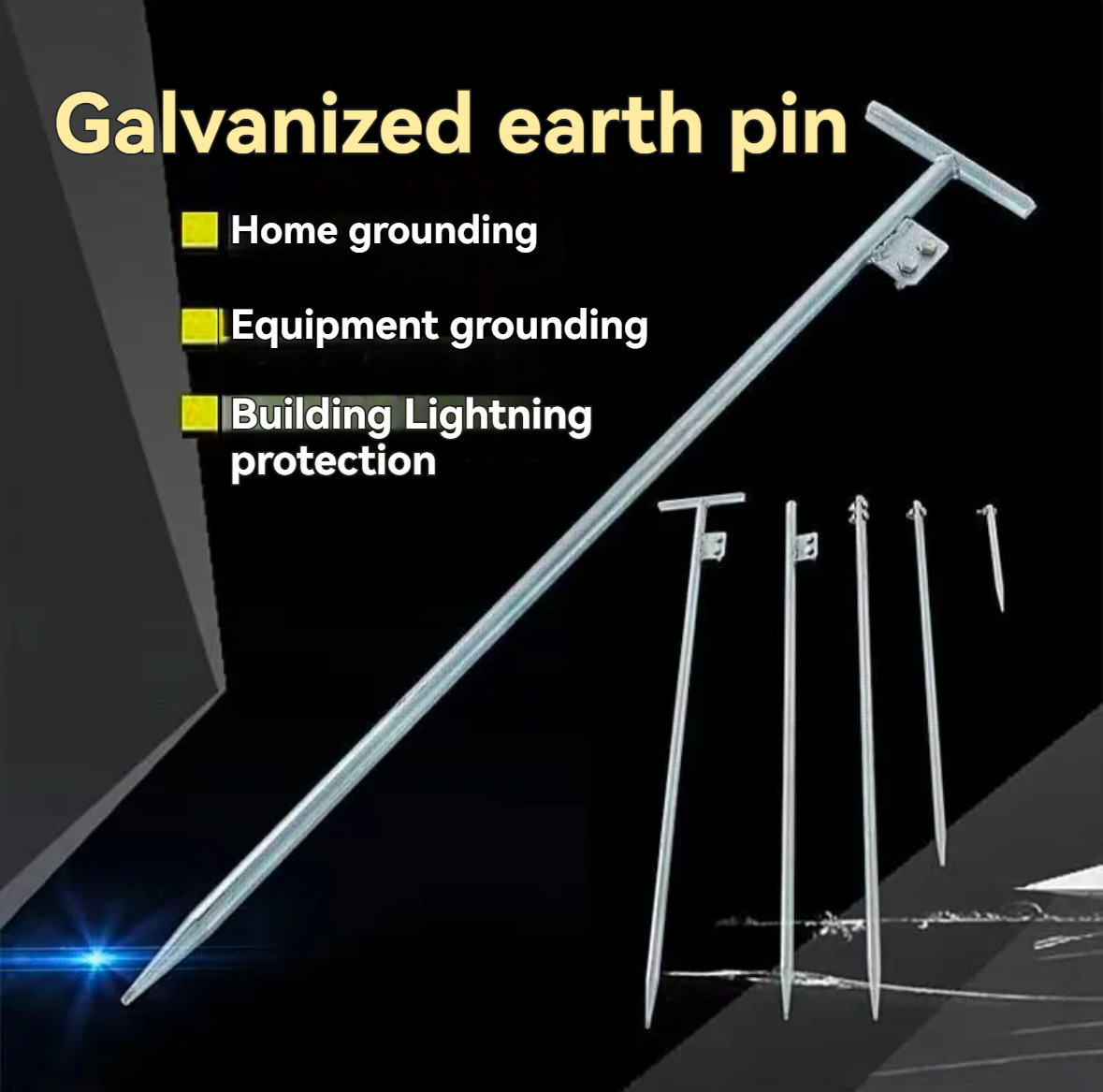 Galvanized Grounding Rod for household outdoor lightning rod Galvanized ...