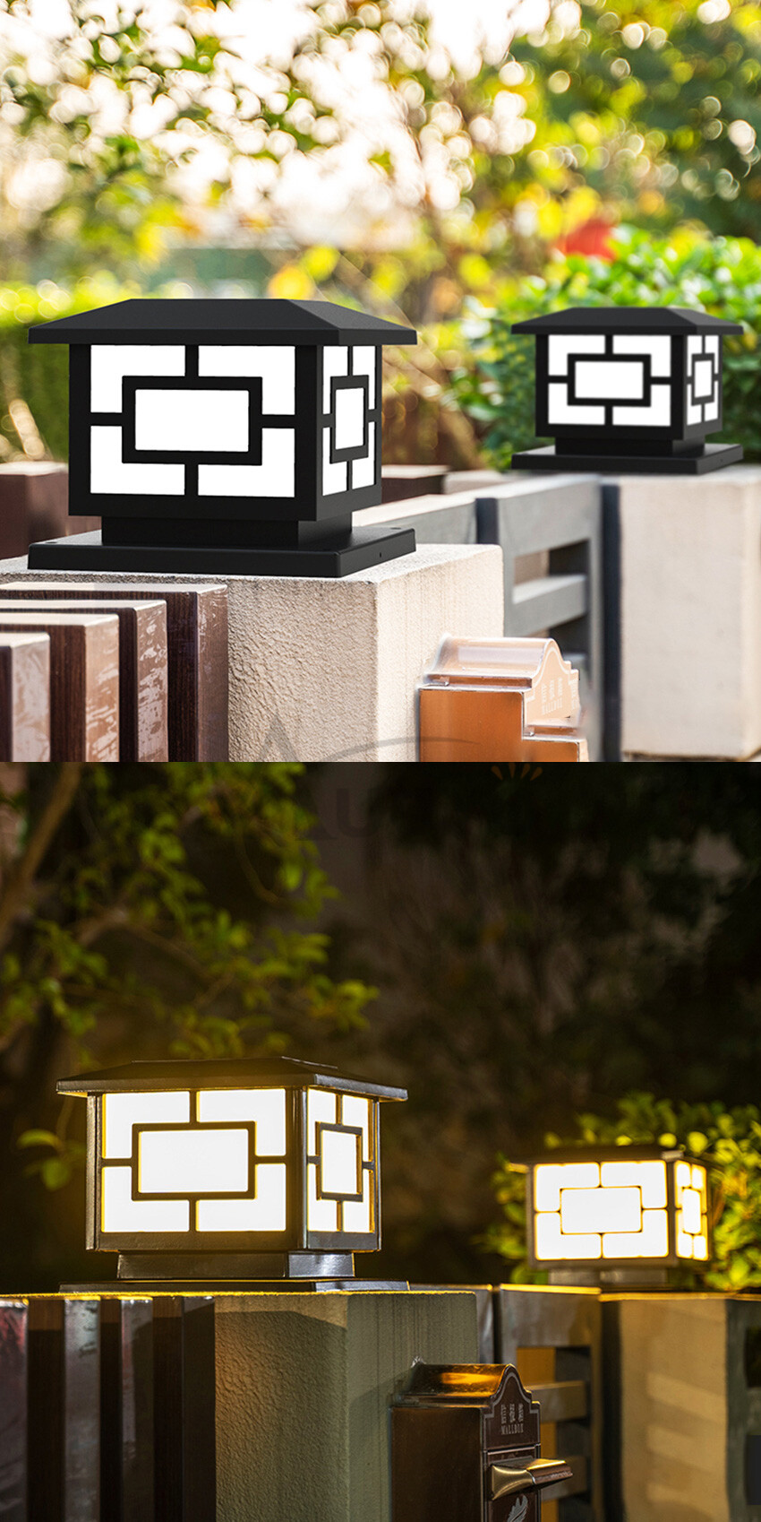 solar light outdoor waterproof Solar Post Light LED Solar Garden post ...