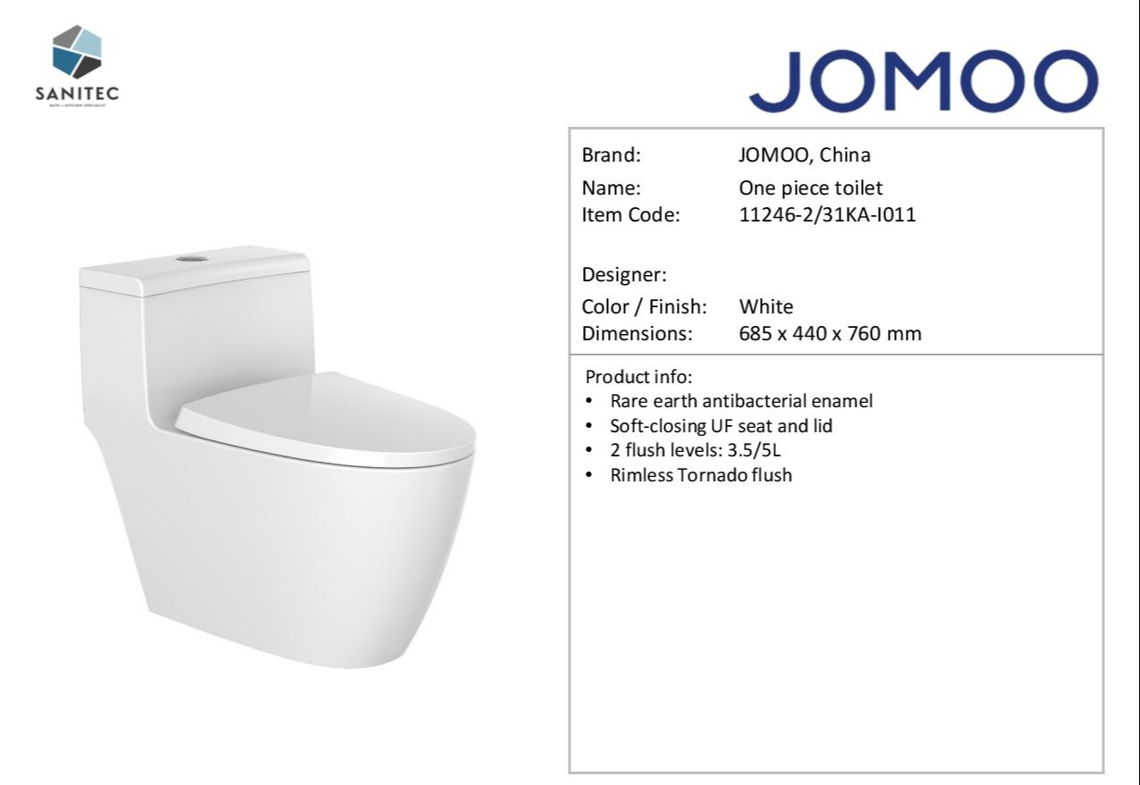 JOMOO One Piece Toilet by Sanitec | Shopee Philippines