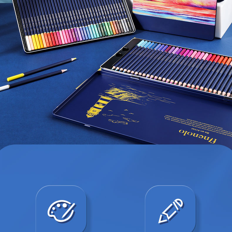 Deli Finenolo Color Pencil Set 24/36/48 Colored Artist Drawing ...