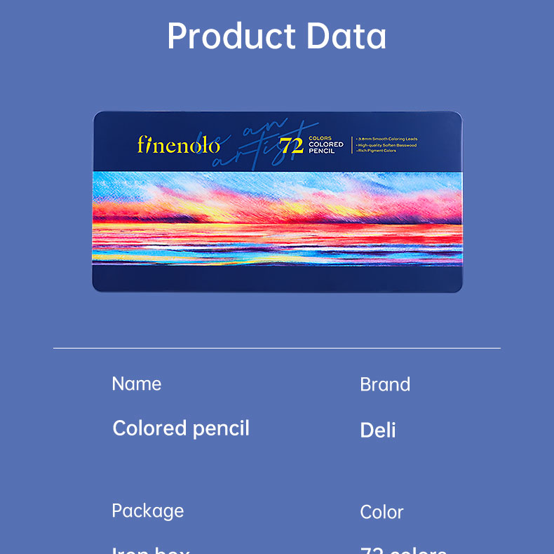 Deli Finenolo Color Pencil Set 24/36/48 Colored Artist Drawing ...