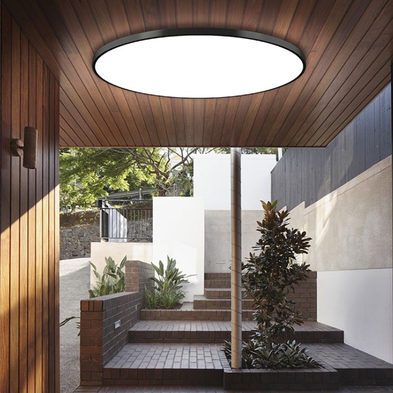 Modern Ceiling Light Tricolor LED Ceiling Lamp Waterproof Dustproof ...