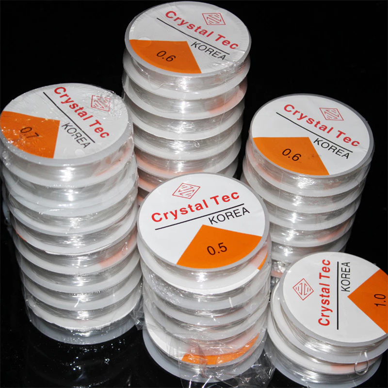 Beads Stretchy Elastic Rope Transparent Bead Line Crystal String Rubber ...