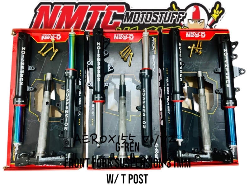 G REN FRONT FORK SUSPENSION W/ TPOST 31mm AEROX155 V1/V2 | Shopee ...