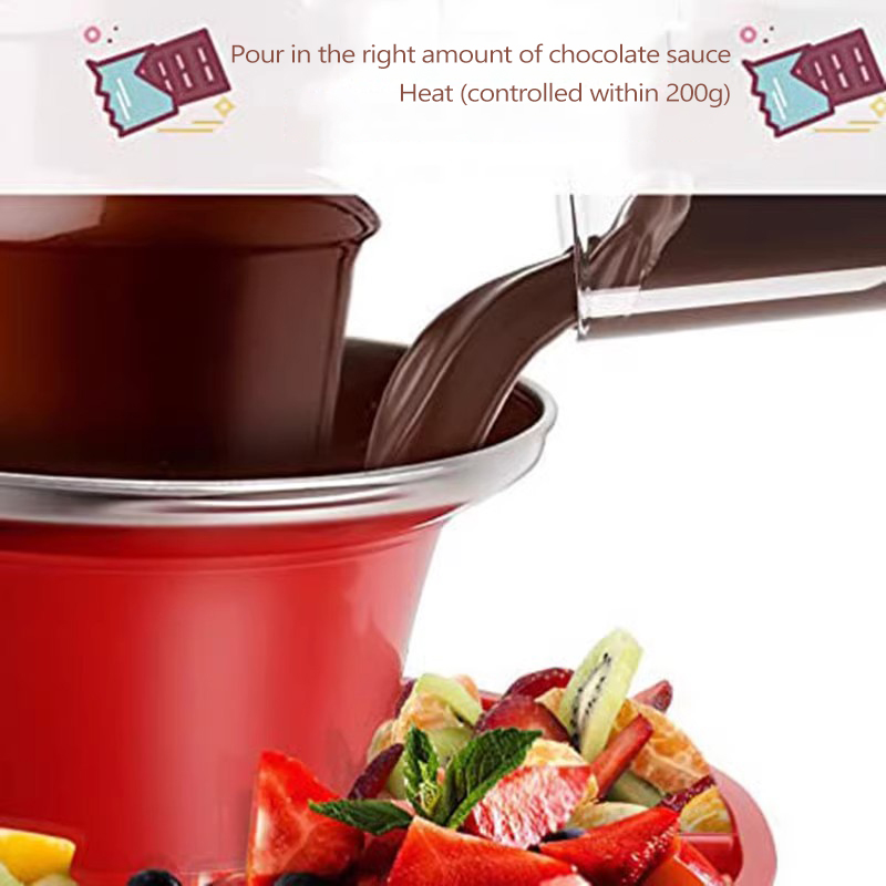 4 Layers Chocolate Fountain Machine Stainless Steel Chocolate Waterfall ...
